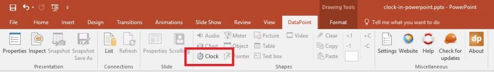 PowerPoint Clock with Date & Time Display • PresentationPoint