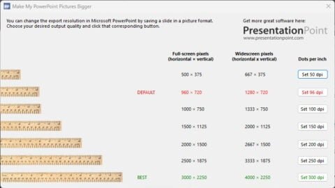 Export PowerPoint Slides to High Quality Pictures for Free